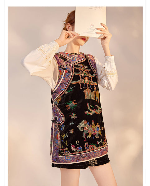 Embroidery Jolie Good-Looking Qipao Cheongsam Vest Top – My Cheongsam