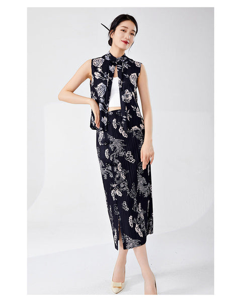 Pleated Everleigh Captivating Qipao Cheongsam Two Piece – My Cheongsam